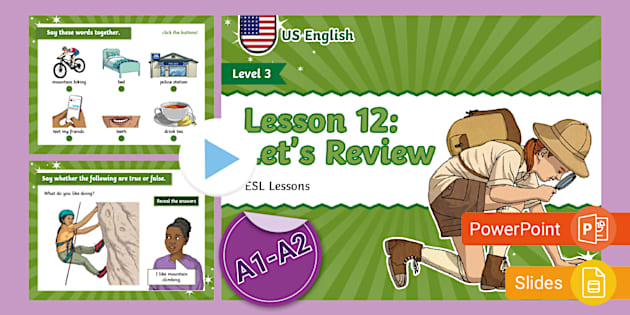 ESL Curriculum (US-English Version) Level 3, Lesson 12