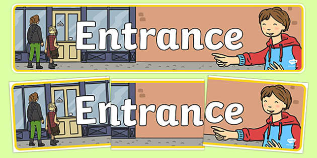 👉 Entrance Sign Display Banner (teacher made) - Twinkl