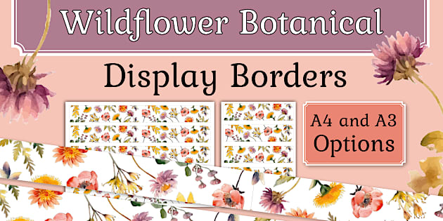 Wildflower Botanical Themed Display Border