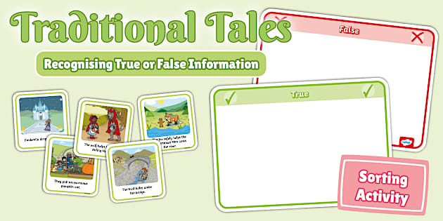 Recognising True or False Information Sorting Activity