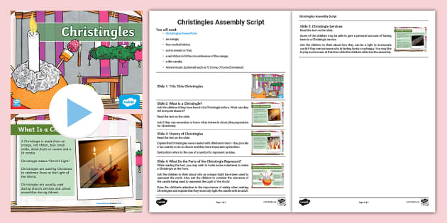 KS2 Christingles Assembly Script (Teacher-Made) - Twinkl