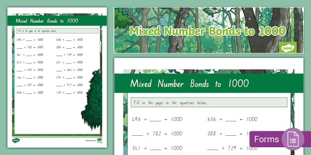 Stage 6 Mixed Number Bonds To 1000 teacher Made Twinkl stage-6-mixed-number-bonds-to-1000-teacher-made-twinkl