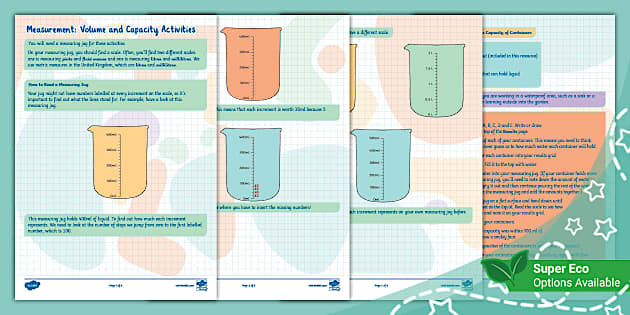 Measurement: Volume and Capacity Activities (Ages 6 - 7)