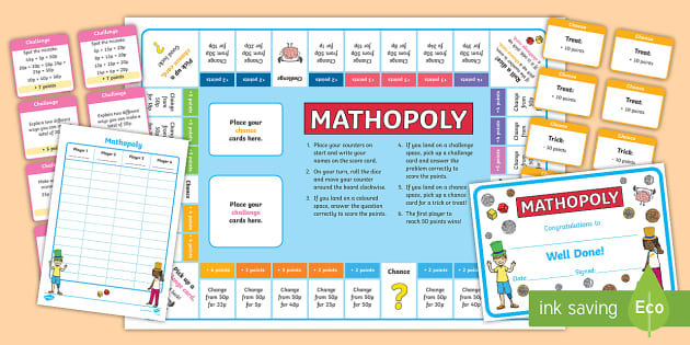 Change from 50p Mathopoly Board Game (teacher made) - Twinkl