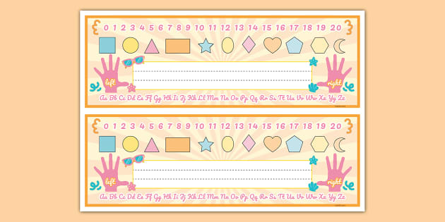 Summer Vibes Themed Number, Shape and Alphabet Strips