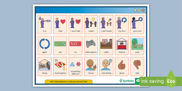 Twinkl Symbols: Older Learners Social Communication Mat