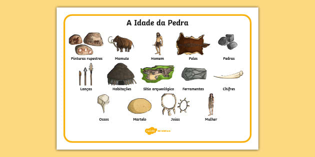 A Idade da Pedra - Cartaz de vocabulário