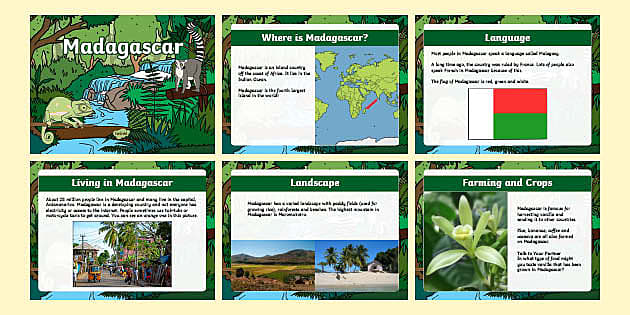 Madagascar - Information PowerPoint (teacher made) - Twinkl