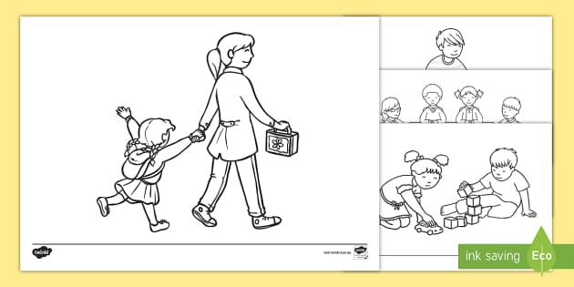 School Themed Colouring Pages (teacher made) - Twinkl