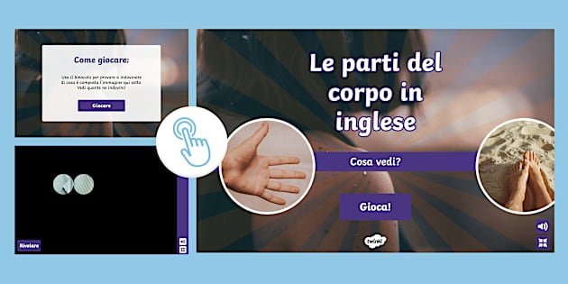 Gioco interattivo parti del corpo in inglese - Twinkl