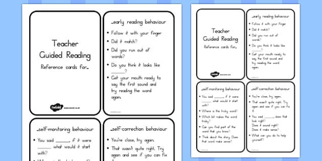Teacher Guided Reading Reference Notes (teacher made)