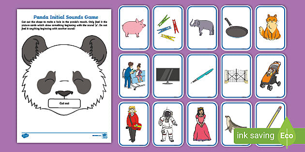 Panda Initial Sound Game: Letter p (teacher made) - Twinkl