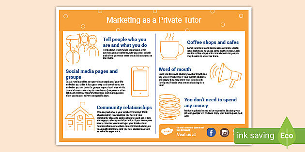Marketing as a Private Tutor Infographic