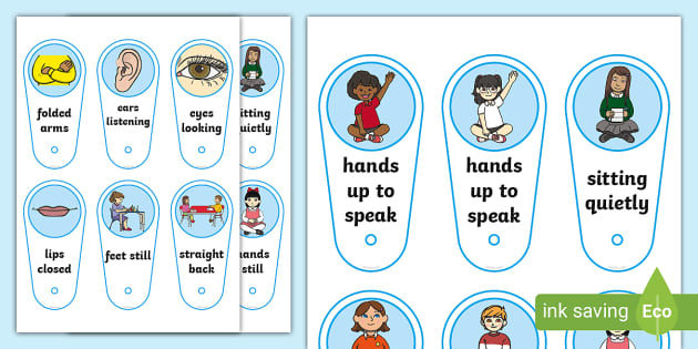 Good Sitting Pictorial Communication Fan - Twinkl - EYFS