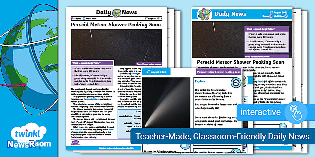 Perseid Meteor Shower Resource Pack | Twinkl NewsRoom