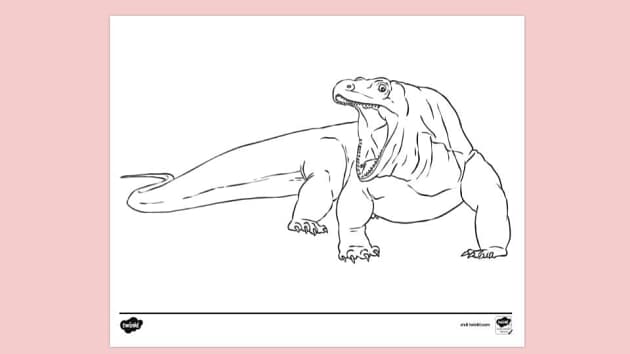 Megalania Colouring Sheet | Colouring Sheets
