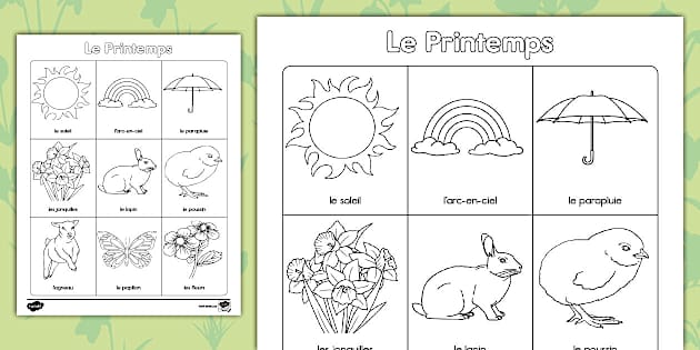 Coloriage : Le printemps - Twinkl Canada (teacher made)