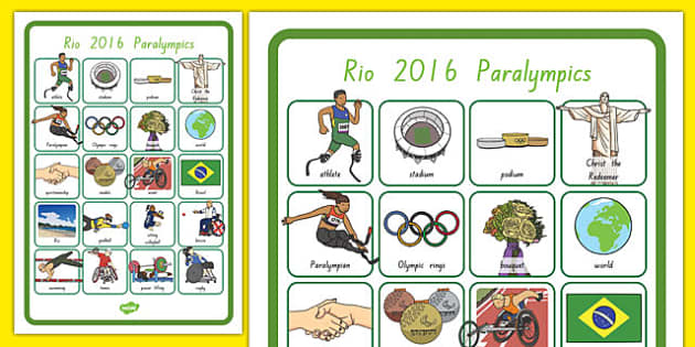 Paralympics Word Grid (teacher made)