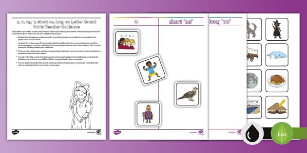 Phonics Canada Group 5 (z,w,ng,v,short/long oo) Sound Sorts