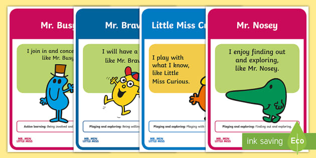 Mr. Men and Little Miss Characteristics of Effective Learning Display ... Mr. Men and Little Miss Characteristics of Effective Learning Display ...