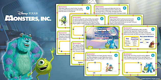 👉 Monsters, Inc.: Monster Maths Measurement Challenge Cards [Ages 7-9]