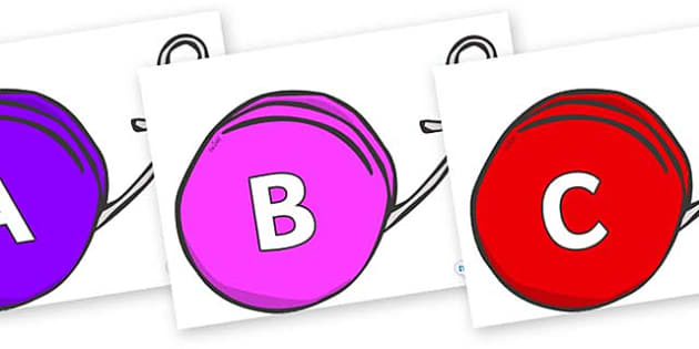 A-Z Alphabet on Yo Yos (teacher made) - Twinkl