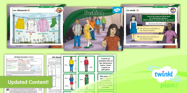 PlanIt Year 5 French Lesson: Fashion (teacher made)