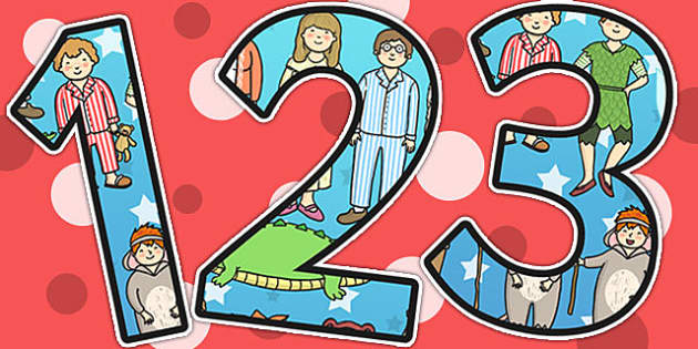 Peter Pan Themed Display Numbers (creat de profesori)