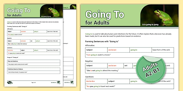 ESL Going To Activity Sheet [Adults, A2-B1] (teacher made)