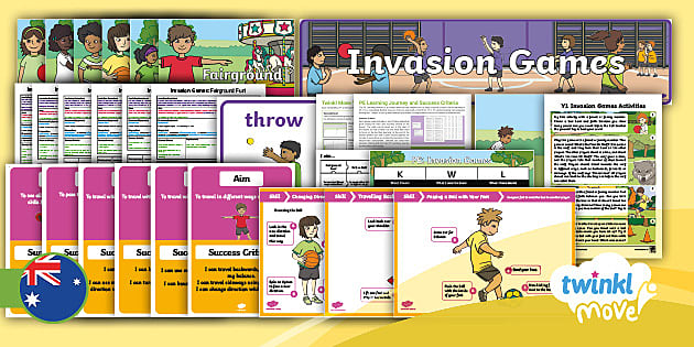 Move PE Year 1 Invasion Games Unit Pack - Twinkl