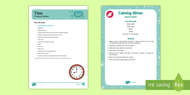 Time Treasure Basket Ideas (teacher made) - Twinkl