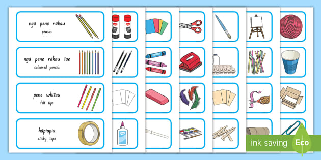 Creative Area Resource Labels English/Te Reo Māori - Twinkl
