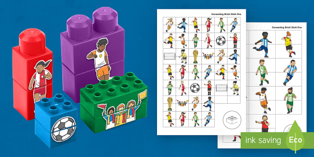 Football-Themed Matching Connecting Bricks Game