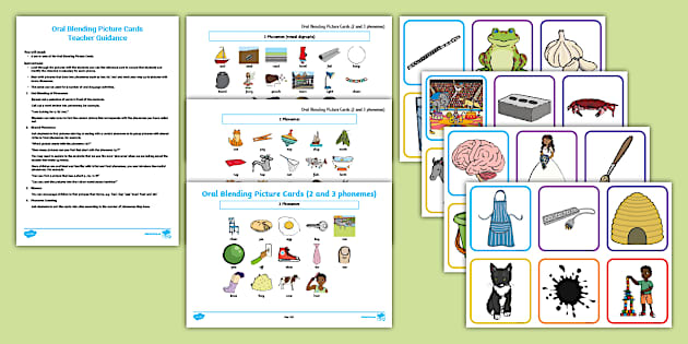 Oral Blending Cards (6 Phonemes) and Guidance (teacher made)