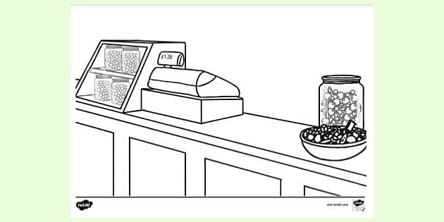 sweet shop coloring pages
