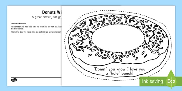Donuts With Dad Craft - Father's Day for Early Childhood