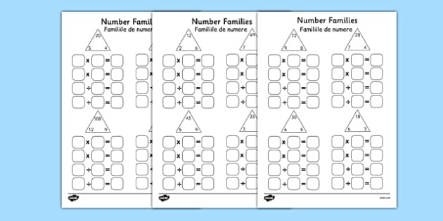 Number Families Multiplication And Division Worksheet Worksheet Romanian Number Families Multiplication And Division Worksheet Worksheet Romanian