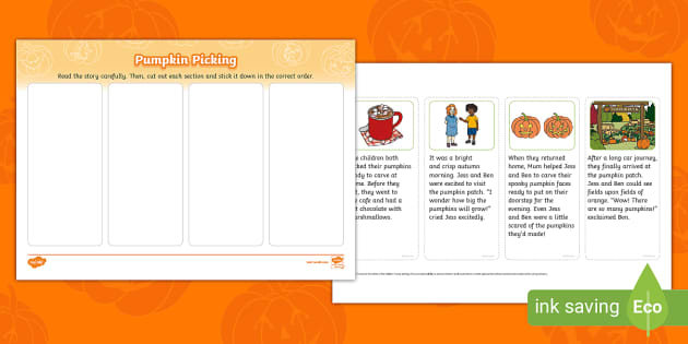 Halloween Story Sequencing Strips - Twinkl