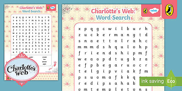 FREE! - Charlotte's Web: Word Search (professor feito)