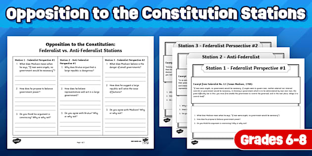 Anti-Federalist Opposition to the Constitution | Twinkl USA