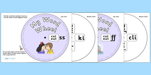 Final Sound Word Wheels -ss -ff -ll -zz and -ck - Final Sound Word ...