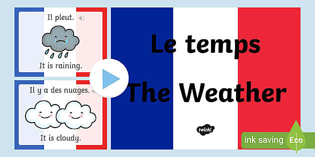 French Weather PowerPoint - Language Resource - Twinkl