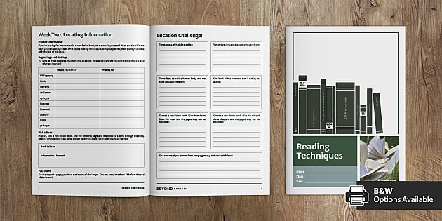 Year 7 Library Activities 4: Reading Techniques | KS3 English