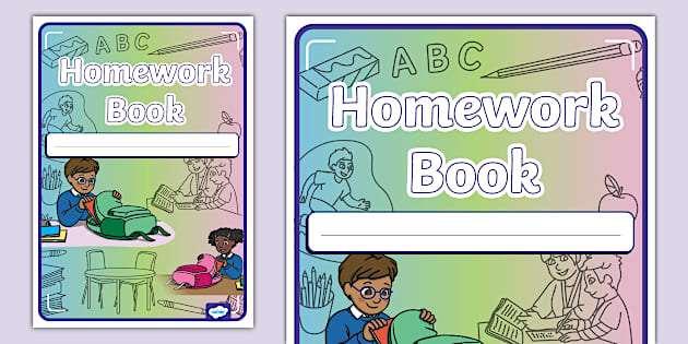 Homework Book Cover professor Feito Twinkl Homework Book Cover professor Feito Twinkl