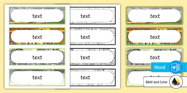 Natural Phenomena Editable Desk Labels (Teacher-Made)