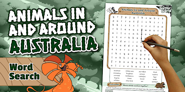 The Gutsy Gang - Animals In and Around Australia Word Search