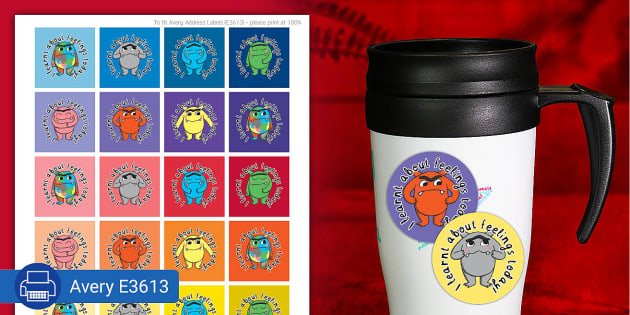 Feelings Monster | Emotions | Rainbow Colours | Reward Stickers