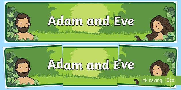 Adam and Eve Banner (teacher made) - Twinkl