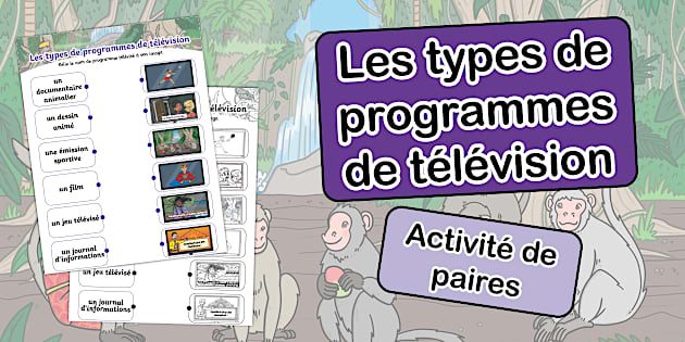 Activité de paires : Les types de programmes de télévision