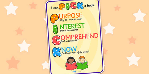 Picking a Book Guide Poster (teacher made) - Twinkl